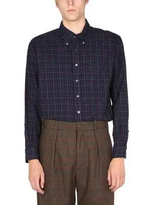 Engineered Garments 19th Century Mini Button Down Collar Shirt - Blue