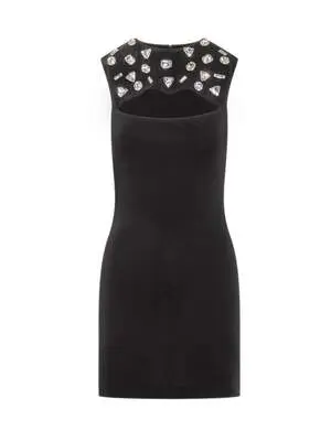 Dsquared2 Embellished Cutout Mini Dress - Nero