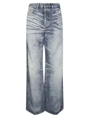 DIESEL® Paint Splash Wide-leg Jeans - Nero