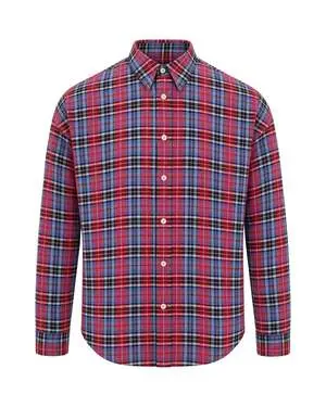 SUNFLOWER Plaid Button-up Shirt - Red