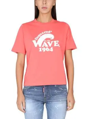 Dsquared2 On The Wave 1964" Logo Print T-shirt - Pink