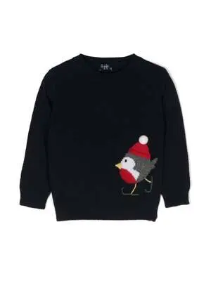 IL GUFO Robin" Embellished Pullover