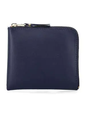 Comme Des Garçons Mini Zip Wallet Compact And Timeless Design - Blue