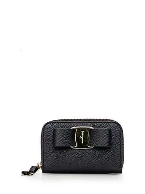 FERRAGAMO Mini Folded Card Holder With Elegant Bow