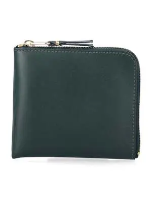 Comme Des Garçons Minimal Zip Wallet Compact Design - Verde