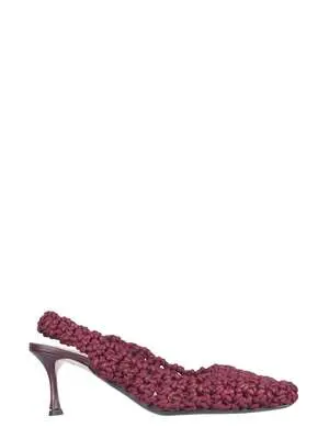 N°21 Woven Leather Slingback Pumps - Red