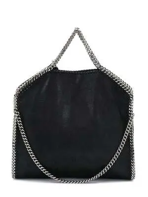 Stella McCartney Black Faux Leather 3-chain Mini Handbag - Nero