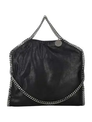 Stella McCartney STELLA MCCARTNEY Black Faux Leather 3-Chain Mini Handbag Nero