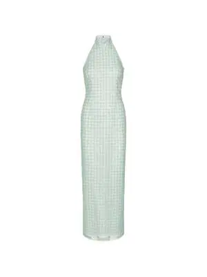 ROTATE BY BIRGER CHRISTENSEN Chic Halterneck Dress With Back Slit Size