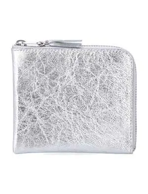 Comme Des Garçons Gold Line Zip Wallet Compact & Refined - Argento