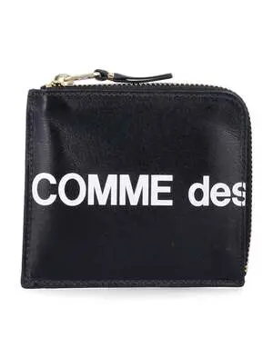 Comme Des Garçons Huge Logo Zip-around Wallet - Black