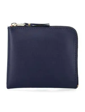 Comme Des Garçons Mini Zip Wallet Sleek And Minimal Design - Blu