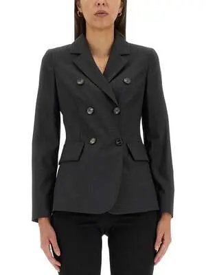 Max Mara Double-breasted Virgin Wool Pea Coat