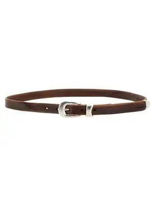 Our Legacy Leather Buckle Belt - Brown