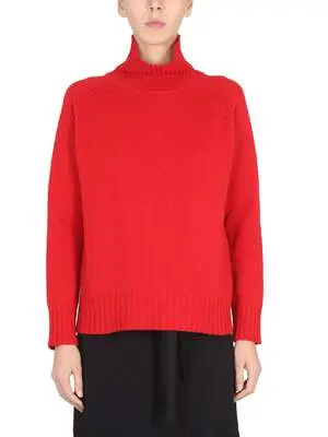 STEFANO MORTARI Ribbed Turtleneck Shirt - Red