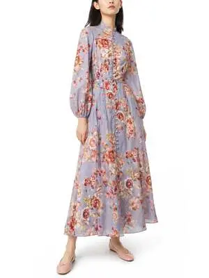 Zimmermann Awaken Picnic" Floral Print Midi Dress - Multicolour