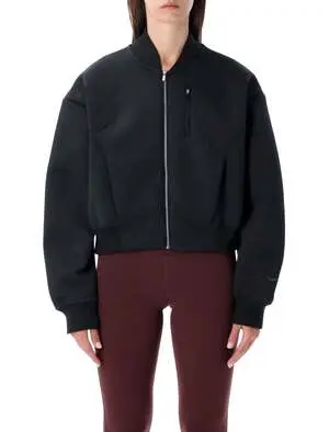 Nike Oversized Fleece Bomber Jacket - Black