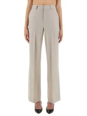 Victoria Beckham Straight Leg Tailored Trousers - Beige
