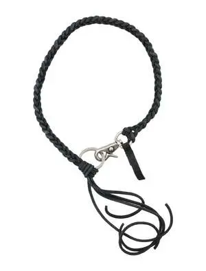 Our Legacy Braided Cord Necklace With Hook Clasp - Black