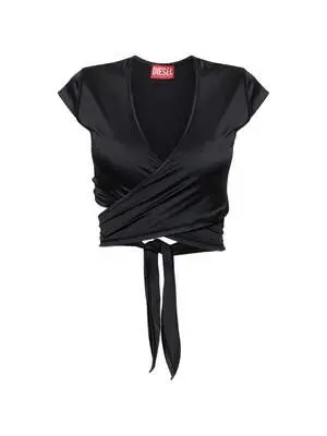 DIESEL® DIESEL Sleeveless Top With Tie Detail Nero