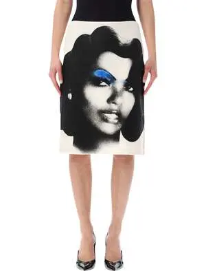 Versace Artistic Print Pencil Skirt - Multi Colour