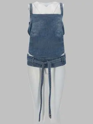 DIESEL® Cotton Blend Mini Top With Belt