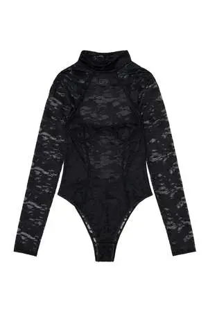 DIESEL® Halterneck Mini Bralette With Back Design - Nero