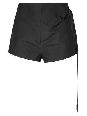 DIESEL® Taffeta Shorts With Wrap Effect - Nero