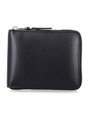 Comme Des Garçons Sleek Zip-around Wallet With Card Slots And Coin Pocket 8.5 X 11 X 2 Cm - Nero