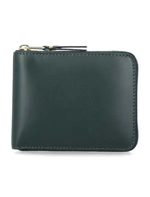 Comme Des Garçons Sleek Zip-around Wallet 8.5 Cm X 11 Cm - Verde
