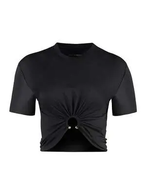 Rabanne Cotton Crew-neck T-shirt - Black