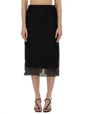 Sportmax Silk Midi Skirt