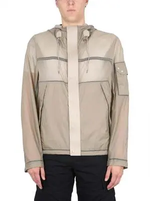 TEN C Hooded Anorak Jacket - Beige