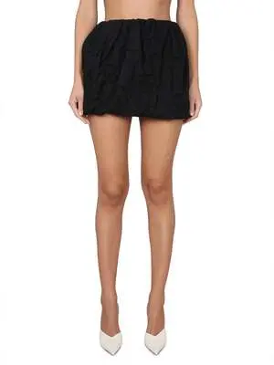 Max Mara Embroidered Mini Skirt - Black
