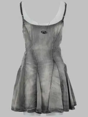 DIESEL® Denim Mini Dress With Logo Detail