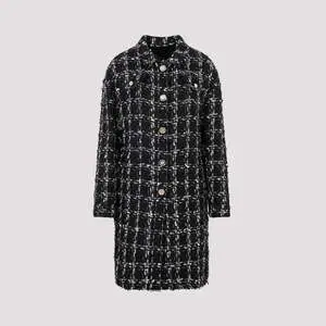 Giambattista Valli Sequined Bouclé Double-breasted Peacoat Jacket