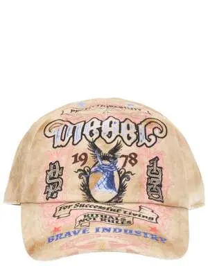 DIESEL® Baseball Cap With Printed Motif - Beige