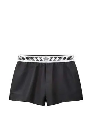 Versace Greek Motif Mesh Boxer Briefs With Ethnic Waist And Side Pockets