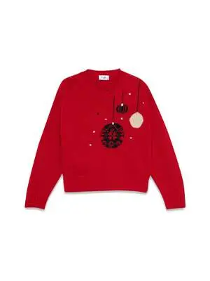 IL GUFO Tricot Knit Sweatshirt With Ornament Motif