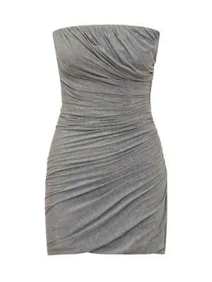 Attico Draped Mini Dress - Grey