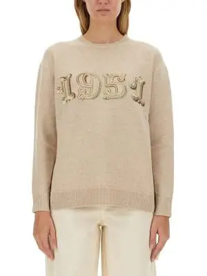 Max Mara Embroidered Wool And Cashmere Blend Sweater