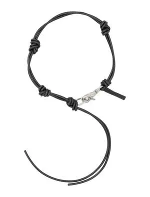 Our Legacy Chunky Cord Necklace With Detachable Keychain - Black