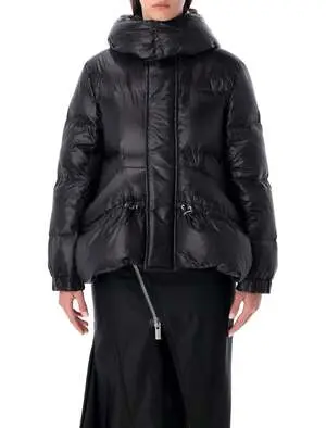 Sacai Removable Hood Quilted Down Jacket - Black