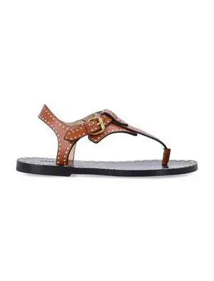 Isabel Marant Étoile Studded Thong-strap Sandals - Brandy