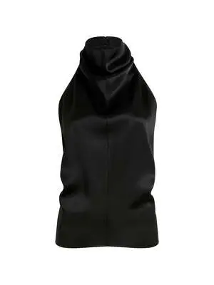 Khaite Backless Halterneck Mini Top - Nero