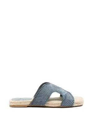 CastaÑer Woven Sandals With Jute Sole - Blu