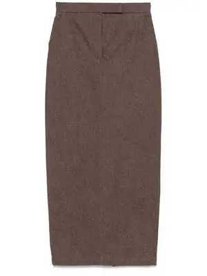 MAX MARA MAX MARA Pianosa Pencil Skirt In Denim-Effect Cotton