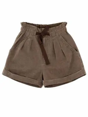 MARANT ETOILE Pleated High-waist Drawstring Shorts