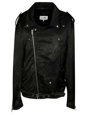 MAISON MARGIELA Washed Cotton Biker Jacket
