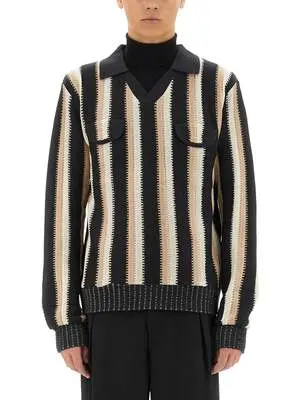 SASQUATCHFABRIX Striped Regular Fit Game Shirt With Shawl Collar